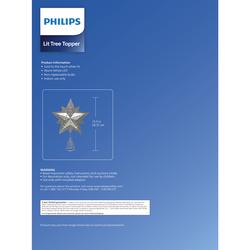 Philips Remains Lit® 15.5" LED Twinkling Metal Silver Leaf Star ...