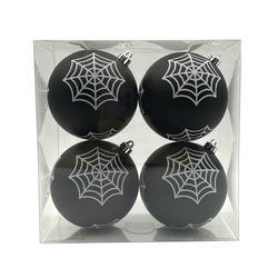 Pumpkin Hollow™ 100mm Black Halloween Ornaments - 4 Pack at Menards®