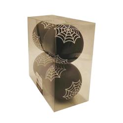 Pumpkin Hollow™ 100mm Black Halloween Ornaments - 4 Pack at Menards®