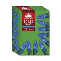 Enchanted Forest® 50-Light Blue C3 Diamond Christmas String Light Set ...