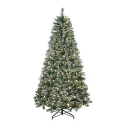Enchanted Forest® 7-1/2' Prelit Cashmere Tree with Snow Artificial ...