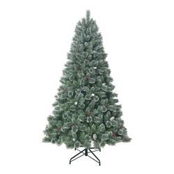 Enchanted Forest® 7-1/2' Prelit Cashmere Tree with Snow Artificial ...