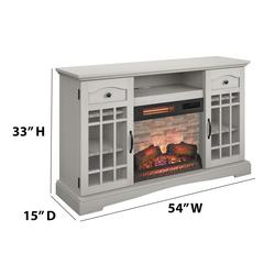 ChimneyFree® Hayden 54" White Washed Oak Electric Fireplace ...