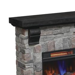 ChimneyFree® Yukon 40" Castle Rock Flagstone Gray Electric Fireplace ...