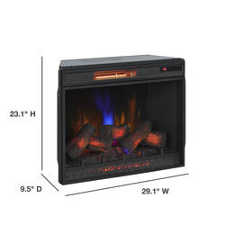 ChimneyFree™ Aviston 28" Infrared Quartz Electric Fireplace Insert at ...