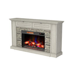 ChimneyFree Huxley 68" Blanco Oak Wall Mantel Electric Fireplace at ...