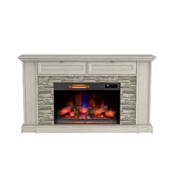 ChimneyFree Huxley 68" Blanco Oak Wall Mantel Electric Fireplace at ...