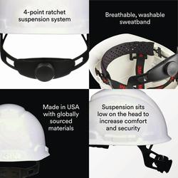 3M™ SecureFit™ White Hard Hat Cap Style with Ratchet Adjustment at Menards®