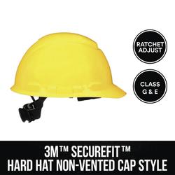 3M™ SecureFit™ White Hard Hat Cap Style with Ratchet Adjustment at Menards®