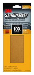 3M™ SandBlaster™ No-Slip Grip™ 3-2/3" x 9" 320-Grit Sandpaper - 6 Pack ...