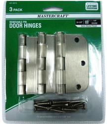 Mastercraft® 3-1/2" Satin Nickel Door Hinges - 3 Pack at Menards®