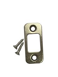 Tru-Bolt® Satin Nickel Deadbolt Strike Plate with Rounded Corners at ...