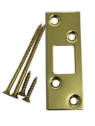 Tru-Bolt® Satin Brass Deadbolt Strike Plate at Menards®