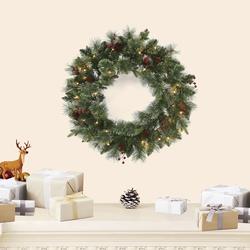 Enchanted Forest® 30" Prelit Mixed Artificial Wreath at Menards®