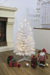 Enchanted Forest® 3' Prelit White PVC Artificial Christmas Tree at Menards®