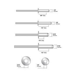 Grip Fast® Multi-Grip Rivets and Washers - 92 Count at Menards®