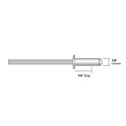 Grip Fast® 1/8" x 1/4" Stainless Steel Solid Rivet - 20 Count at Menards®