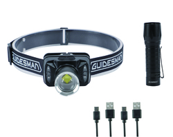 Guidesman® 1000 Lumen Rechargeable LED Headlamp and 500 Lumen ...