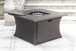 Backyard Creations® Allenwood Square Propane Gas Fire Pit Patio Table ...