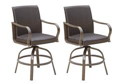 Backyard Creations® Franklin Park Brown High Dining Swivel Patio Chair ...