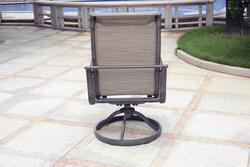 Backyard Creations® Rockport Gray Swivel Rocker Dining Patio Chair Set ...