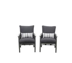 Backyard Creations® Naples Nook Gray Deep Seating Rocking Patio Chair ...