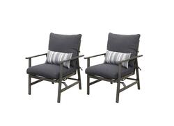 Backyard Creations® Naples Nook Gray Deep Seating Rocking Patio Chair ...