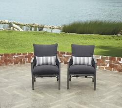 Backyard Creations® Naples Nook Gray Deep Seating Rocking Patio Chair ...