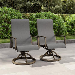 Backyard Creations® Saddle Creek Dining Swivel Patio Chair - 2 Pack at ...