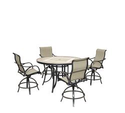 Backyard Creations® Princeton Peak Brown 5-Piece High Dining Patio Set ...