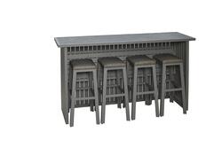 Backyard Creations® Galloway Gray 5-Piece Patio Bar Dining Set with ...