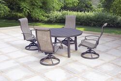 Backyard Creations® Harden Hills Brown 5-Piece Dining Patio Set with ...