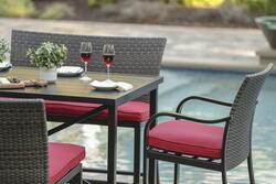Backyard Creations® Santa Rosa Black 5-Piece High Dining Patio Set with ...