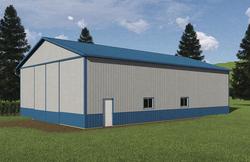 Marshall Post Frame Building 40'W x 64'L x 16.5'H Material List at Menards®