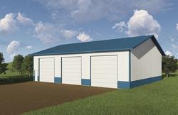 50'W x 64'L x 16'H Agricultural Post Frame Building Material List at ...