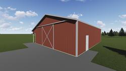 Appleton Post Frame Building 36'W x 45'L x 12'H with 6' Open Lean ...