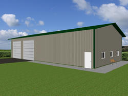 40'W x 60'L x 16'H Workshop Post Frame Building Material List at Menards®