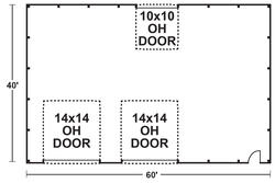40'W x 60'L x 16'H Workshop Post Frame Building Material List at Menards®