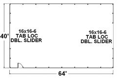 Marshall Post Frame Building 40'W x 64'L x 16.5'H Material List at Menards®