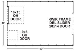 40'W x 60'L x 14'H Post Frame Building Material List at Menards®