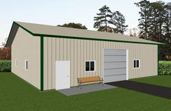 40'W x 40'L x 12' 4"H Workshop Post Frame Building Material List at ...