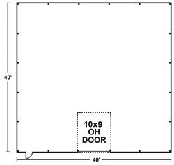 40'W x 40'L x 12' 4"H Workshop Post Frame Building Material List at ...