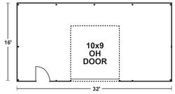 Onalaska Post Frame Building 16'W x 32'L x 10'H Material List at Menards®