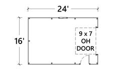Fairborn Post Frame Building 16'W x 24'L x 8'H Material List at Menards®