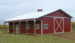 Appleton Post Frame Building 36'W x 45'L x 12'H with 6' Open Lean ...