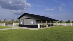 Bridgeport Post Frame Building 30'W x 36'L x 10'H with 6' Open Lean ...