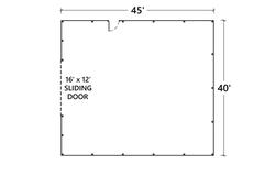40'W x 45'L x 12'H Post Frame Building Material List at Menards®
