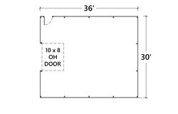 Antigo Post Frame Building 30'W x 36'L x 10'H Material List at Menards®