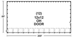 60'W x 200'L x 14'H Mini Warehouse Post Frame Building Material List at ...