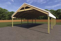 25'W x 36'L x 8'H Pro-Port™ Surface Mounted Posts Material List at Menards®